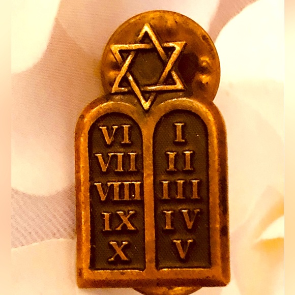 Other | Vintage Copper Military Lapel Pin Jewish Chaplin | Poshmark